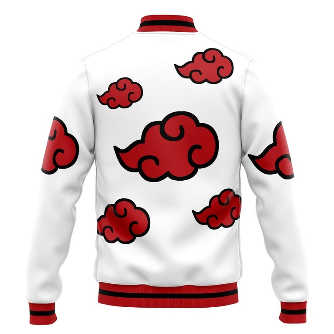 Akatsuki White Pattern Naruto Varsity Jacket - Akatsuki-00