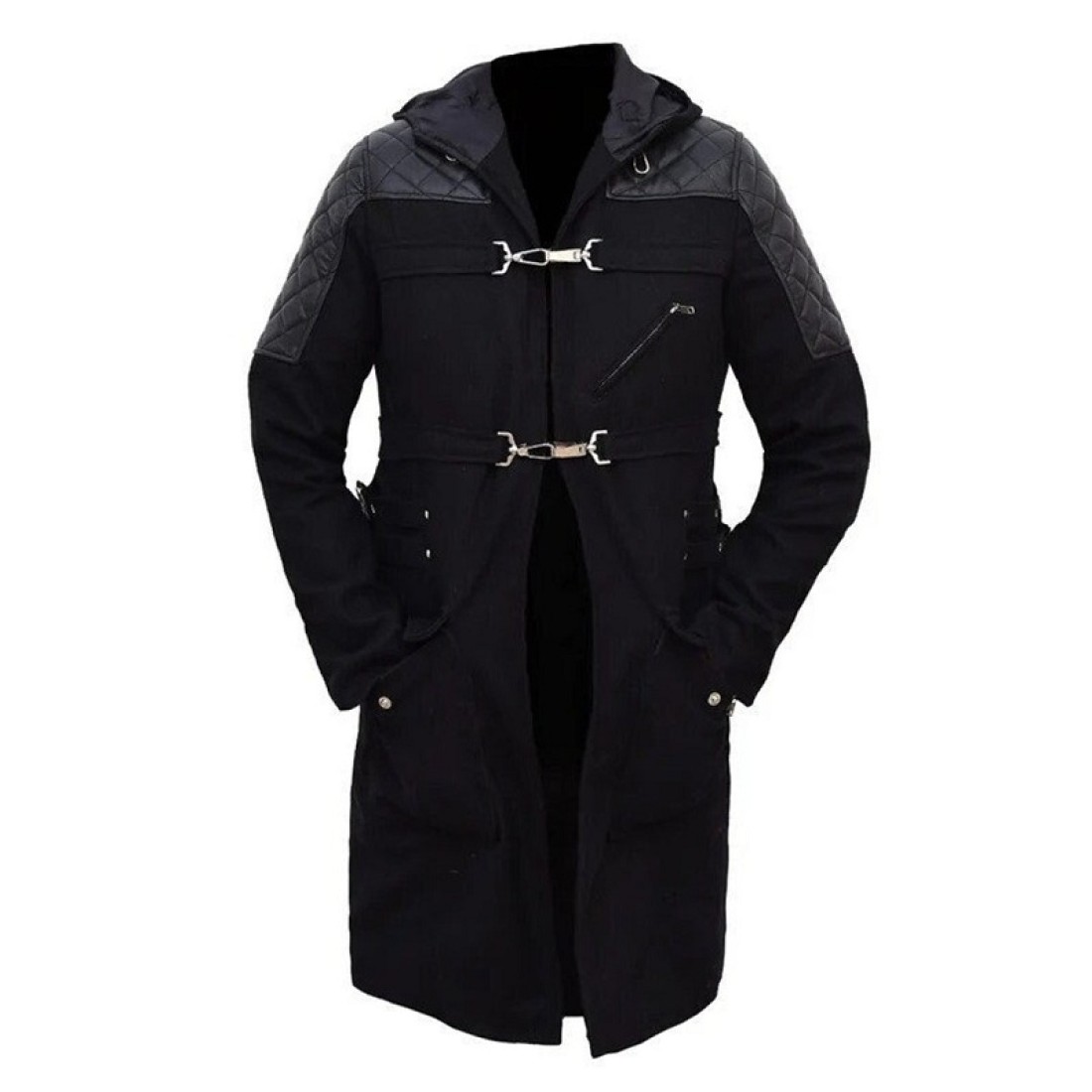 DMC Devil May Cry 5 Nero Black Trench Hooded Coat Jacket - Nero-02