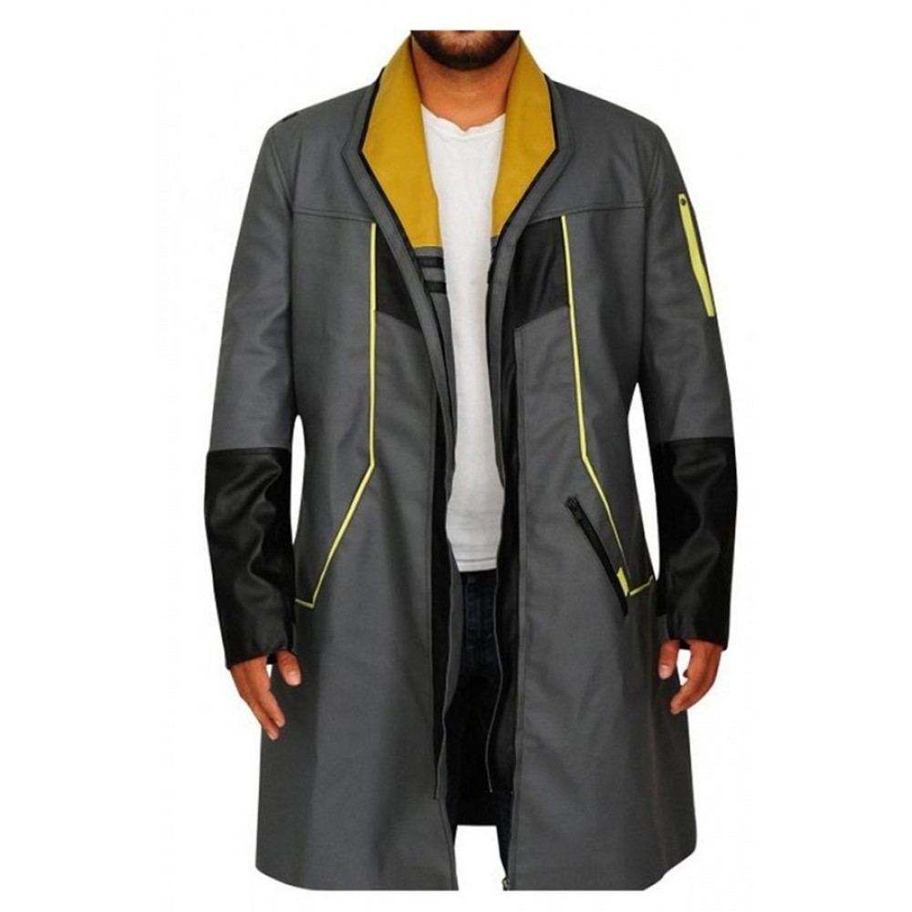 Detroit Become Human Markus Android RK200 Cosplay Black Leather Coat ...