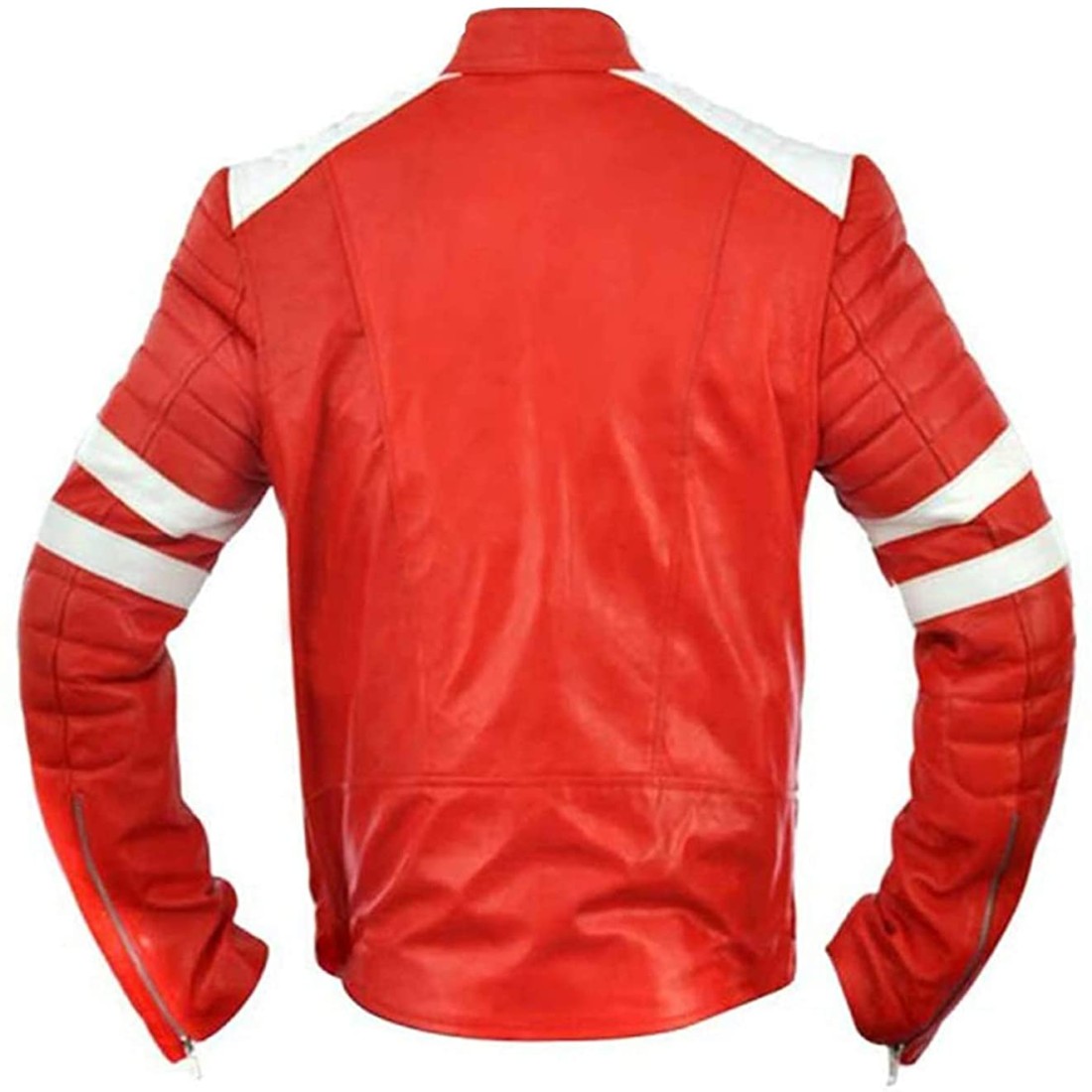 Mens Fight Hybrid Mayhem Brad Retro Biker White Stripes Red Motorcycle ...