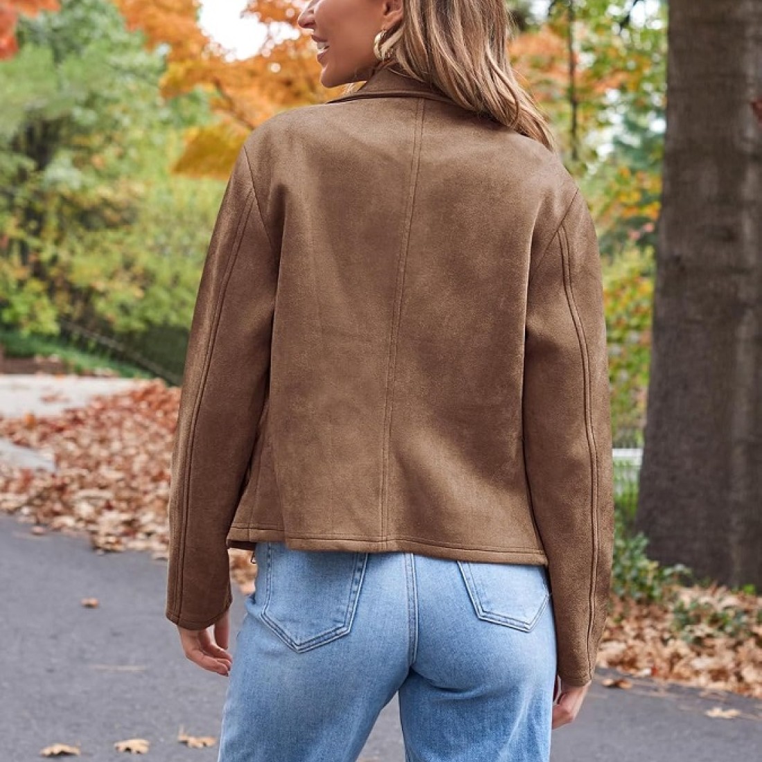 Womens Suede Leather Fall Fashion 2024 Outfits - Suede-00